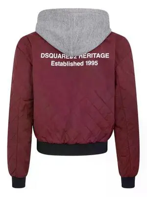 Dsquared2 Heritage Quilted Bomber Jacket - Red