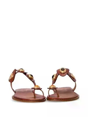KOTRIS SANDALS Alkyone Flower-appliqué Flat Sandals