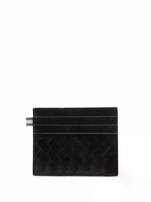 Officine Creative Boudin 122 Interwoven Leather Cardholder - Black