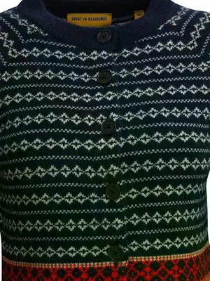 Guest In Residence Patterned Buttoned Cardigan