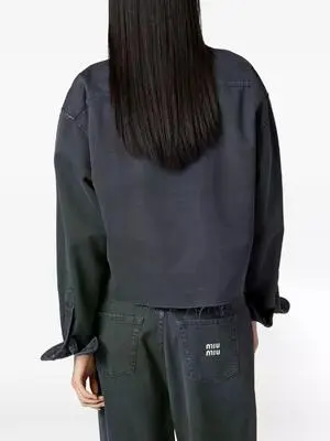 Miu Miu Buttoned Denim Shirt - Grey