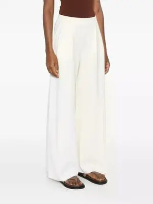 Max Mara Logo-appliqué Knitted Trousers - Neutrals