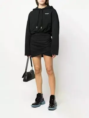 Off-White Logo-embroidered Hoodie Dress