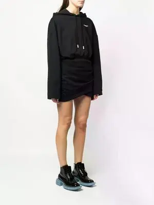 Off-White Logo-embroidered Hoodie Dress