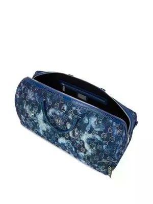 Philipp Plein Jacquard Monogram Crocodile Duffle Bag