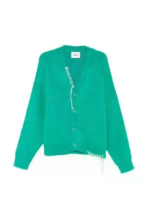 BONSAI V-neck Oversized Cardigan - Green