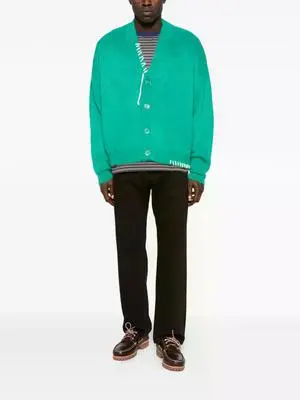 BONSAI V-neck Oversized Cardigan - Green