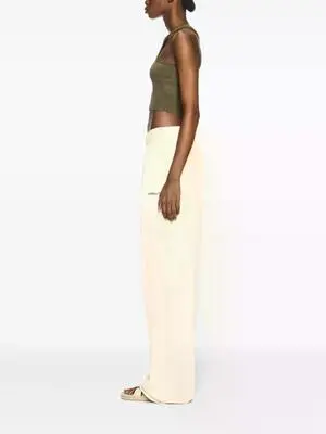 Off-White Logo-embroidered Ribbed Tank Top - Green