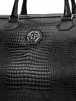 Philipp Plein Crocodile-print Weekend Bag