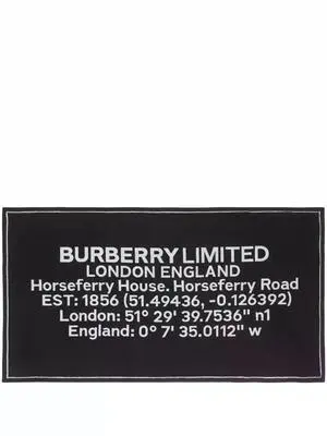 Burberry Horseferry-print Jacquard Cotton Bath Towel - Black