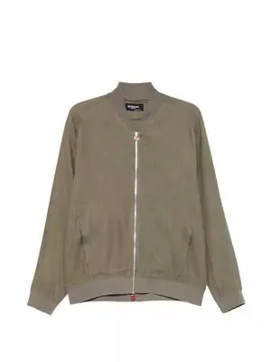 Kiton Zipped Long-sleeve Bomber Jacket - Green