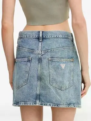 Guess Logo Patch Denim Skirt
