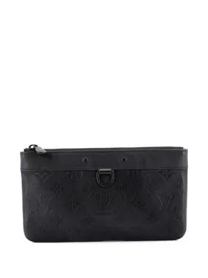 LOUIS VUITTON Discovery Pochette Monogram Shadow Leather Pm Pouch