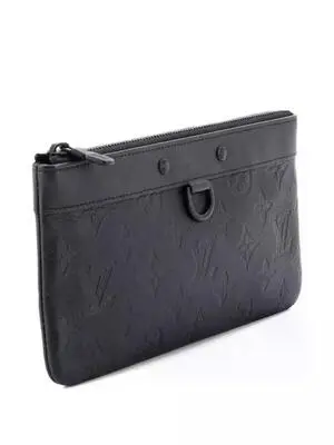 LOUIS VUITTON Discovery Pochette Monogram Shadow Leather Pm Pouch