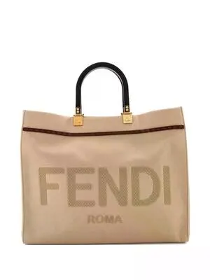 Fendi Sunshine Shopper Medium Tote Bag - Neutrals