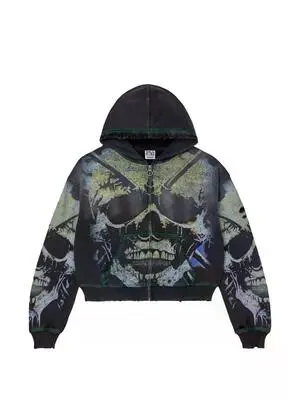 VALE FOREVER Graphic Print Zip-up Hoodie