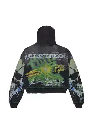 VALE FOREVER Graphic Print Zip-up Hoodie