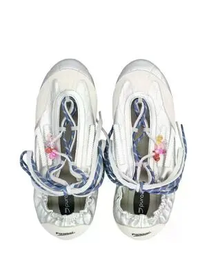 PURAAI Beaded Lace-up Sneakers