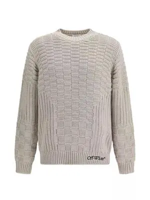 Off-white Ribbed Knitwear For Men