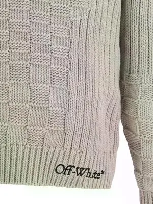 Off-White Arrow 3d Stitch Knit Crewneck - Grey