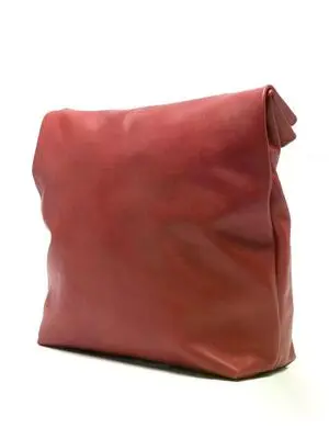 CORTANA Roll-top Leather Clutch - Red
