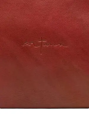 CORTANA Roll-top Leather Clutch - Red