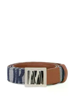 MOORER Logo-buckle Belt - Blue