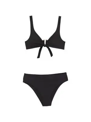 FISICO Ring Tie Two-piece Swimsuit - Black