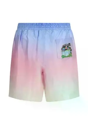 Casablanca Gradient-print Silk Shorts