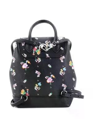 LOUIS VUITTON Lockme Floral Printed Leather Mini Backpack