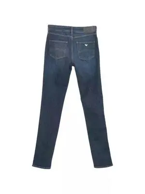 Emporio Armani Embroidered Jeans - Blue