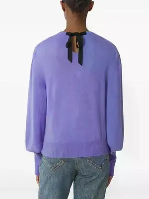 LANVIN Ribbon-detail Sweater - Purple