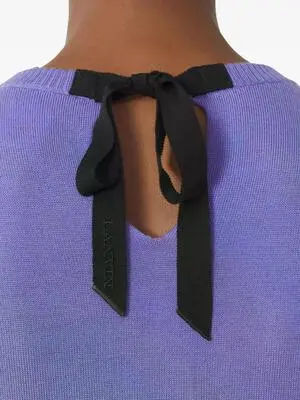 LANVIN Ribbon-detail Sweater - Purple