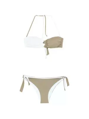 FISICO Ring Detail Two-tone Beachwear - Neutrals
