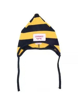 CHARLES JEFFREY Striped Beanie Hat - Yellow