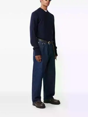 Studio Nicholson Inverness V-neck Sweater - Blue