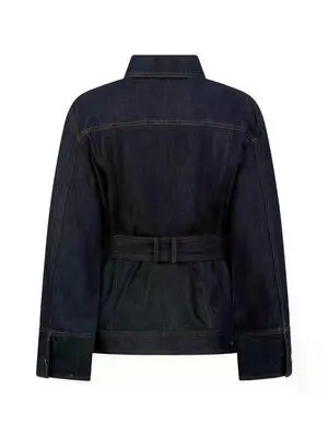 MOORER Belted Denim Jacket