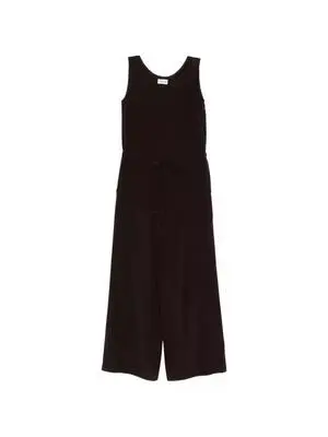 P.a.r.o.s.h Sweet Drawstring Sleeveless Jumpsuit Brown