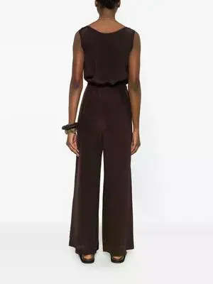 P.a.r.o.s.h Sweet Drawstring Sleeveless Jumpsuit - Brown