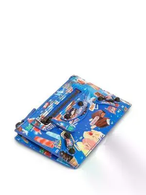 Balenciaga Le City Zipped Graphic Cardholder - Blue