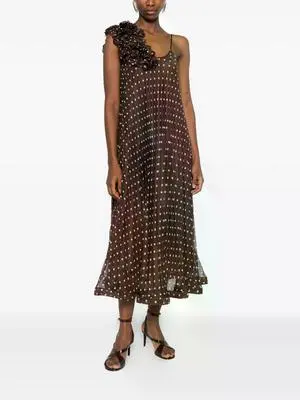 P.a.r.o.s.h Polka-dot Midi Dress