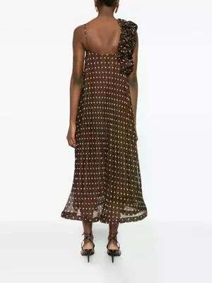 P.a.r.o.s.h Polka-dot Midi Dress