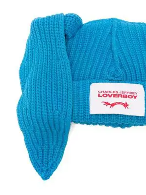 CHARLES JEFFREY Rabbit Beanie Hat - Blue