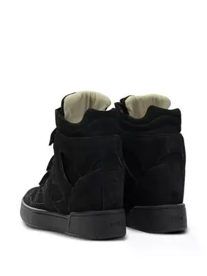Isabel Marant Leather High-top Sneakers With Touch Straps