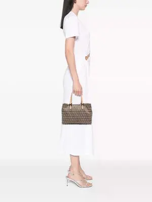 Fendi 2000-2010 Zucchino Canvas Tote Bag - Brown