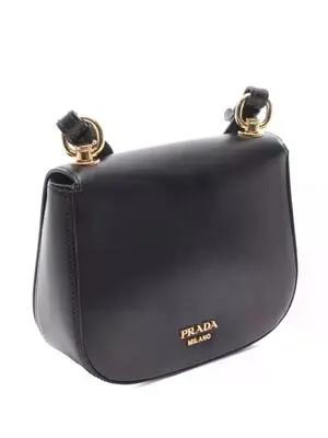 Prada 2010-2016 Leather Turn Lock Crossbody Bag