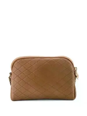 Saint Laurent Gaby Zipped Pouch Quilted Leather Crossbody Bag - Brown