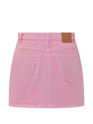 Casablanca Monogram Denim Mini Skirt - Pink