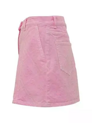 Casablanca Monogram Denim Mini Skirt - Pink