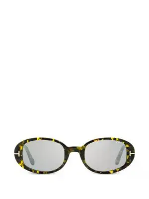 TOM FORD Iggy Oval-frame Sunglasses - Brown